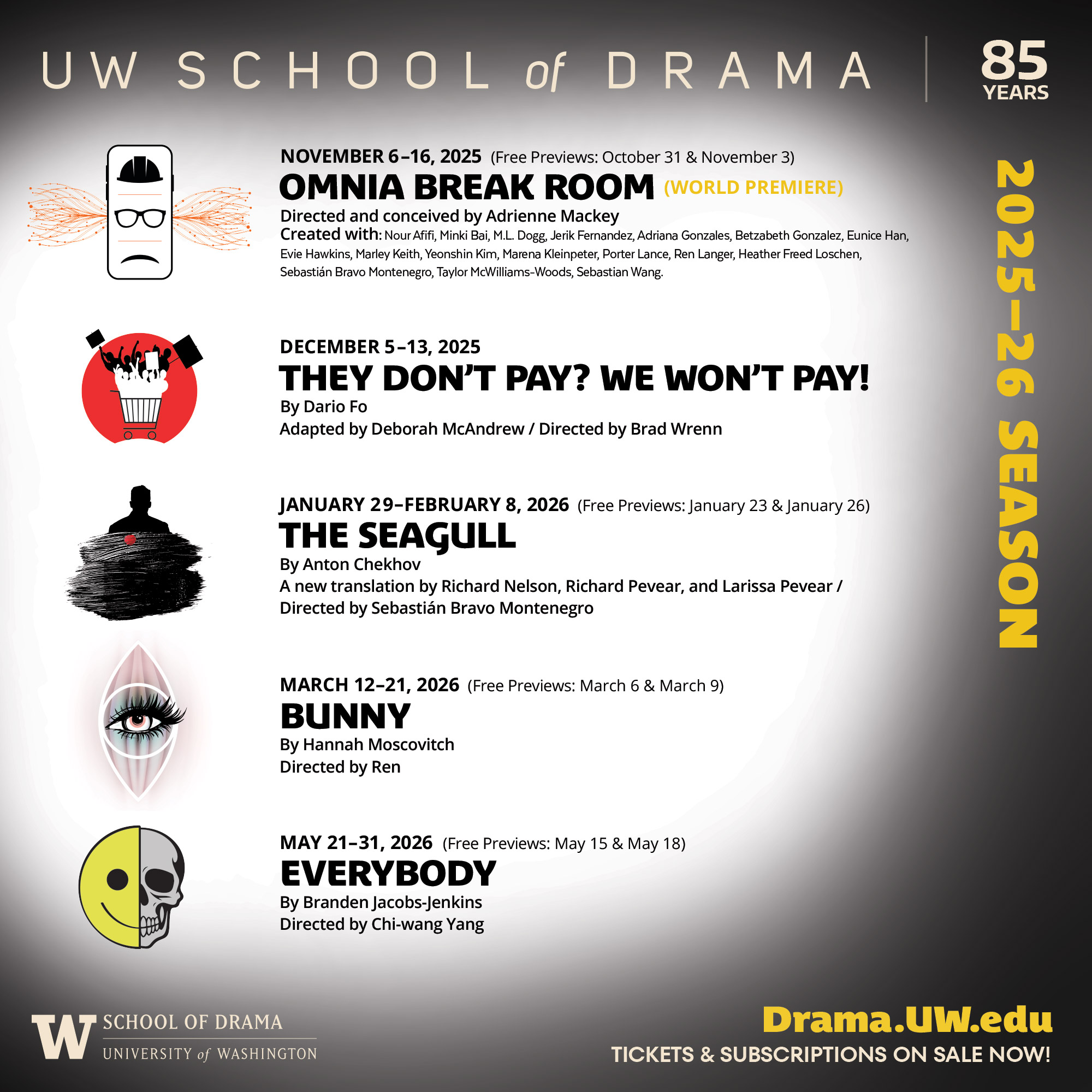 The UW School of Drama Celebrates 85 Years with Its 2025–2026 Public ...